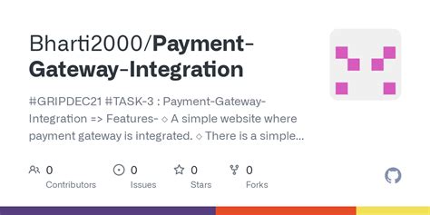 GitHub Bharti Payment Gateway Integration GRIPDEC TASK Payment Gateway