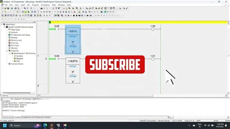 omron plc string instructions part 1 omron string comparison