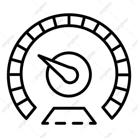 Speedometer Vector Png Images Measure Speedometer Icon Outline Vector Fast White Panel Png