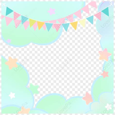 녹색 구름 일러스트 꿈꾸는 테두리삼각형빨간분홍 Png 일러스트 무료 다운로드 Lovepik