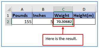 How To Calculate BMI In Excel Body Mass Index Resource