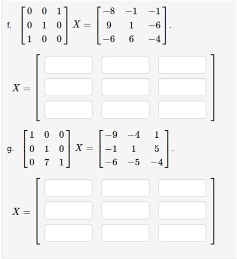 Solved Point In Each Part Find The Matrix X Solving The Chegg