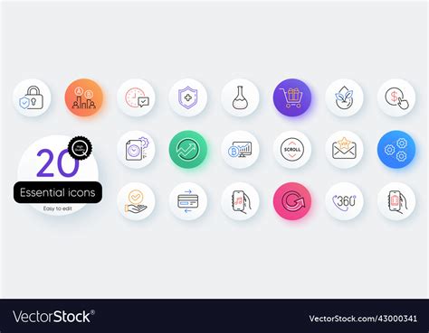Simple Set Of Reload Organic Product And Scroll Vector Image