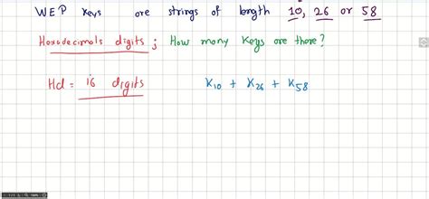 Solved A Wired Equivalent Privacy Wep Key For A Wireless Fidelity Wifi Network Is A String