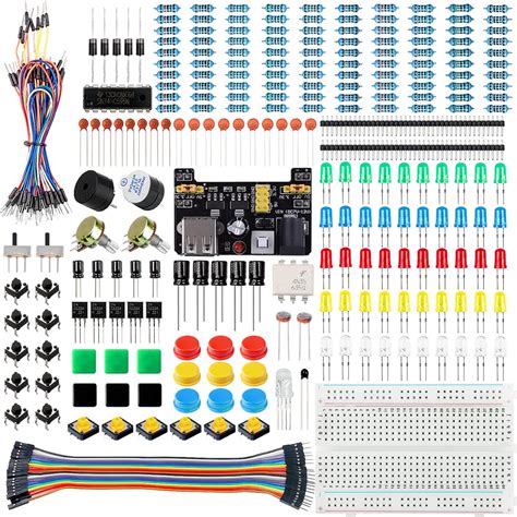 miuzei electronico starter kit compatible con arduino componentes electronicos con módulo de