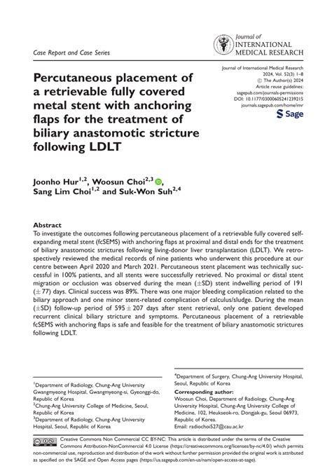 Pdf Percutaneous Placement Of A Retrievable Fully Covered Metal Stent With Anchoring Flaps For