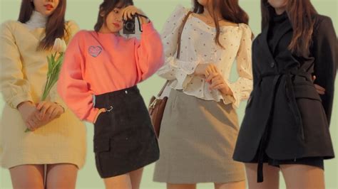 새학기 대학생 새내기룩 6가지 코디 룩북 베이직 로맨틱 러블리 개강룩데일리룩봄패션레터프롬문러브이즈틀ㅜ 마롱 Marong Youtube
