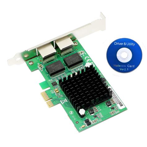 CERRXIAN Dual Port Gigabit Ethernet PCI Express PCI E 1x Slot Network Card NIC 10 100 1000