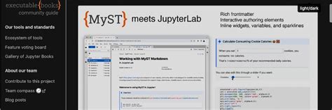 interaktive publikationen mit myst markdown und jupyter book der