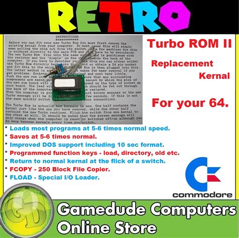 Datel Turbo Rom Ii And Kernal Rom Adapter For Commodore 64 Gamedude
