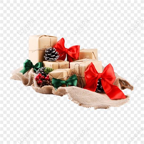 활과 열매와 크리스마스 장식 상자 나비 일러스트솔방울리스트 Png 일러스트 무료 다운로드 Lovepik