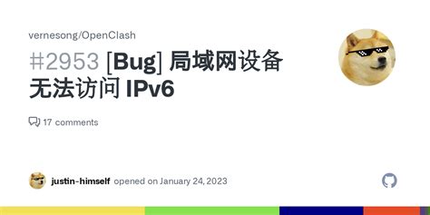 Bug 局域网设备无法访问 Ipv6 · Issue 2953 · Vernesongopenclash · Github