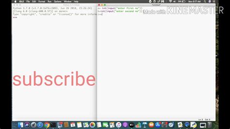Python Addition Program Idle Youtube