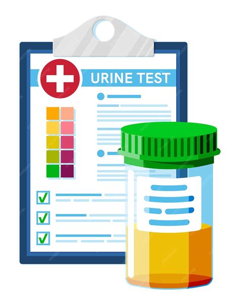 Premium Vector Urine Test Tube Medical Form List With Results Data