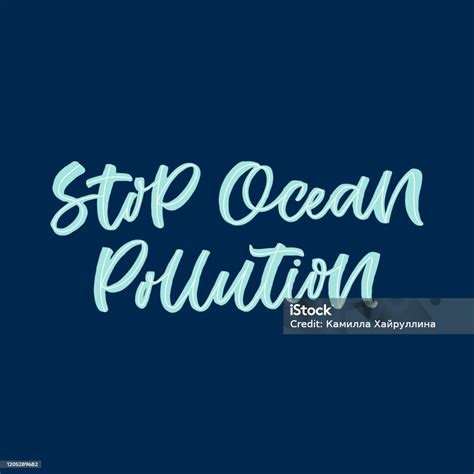 손으로 그린 글자 따옴표입니다 비문 해양 오염을 막습니다 인사말 카드 포스터 티셔츠 배너 인쇄 초대장을위한 완벽한 디자인 0명에 대한 스톡 벡터 아트 및 기타 이미지