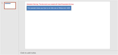 Set The Slide Size In Powerpoint In Java