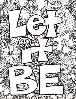 Adult Coloring Page Peace Coloring Pages For Teenagers Free Hippie