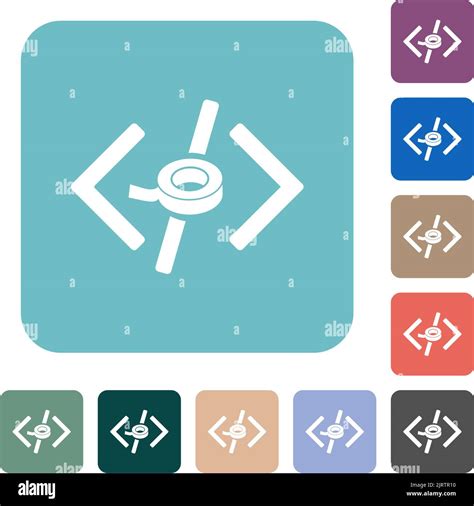 software patch white flat icons on color rounded square backgrounds