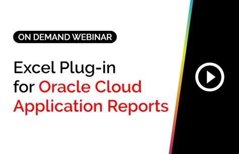 Introducing Excel Plug In For Oracle Cloud Application Reports