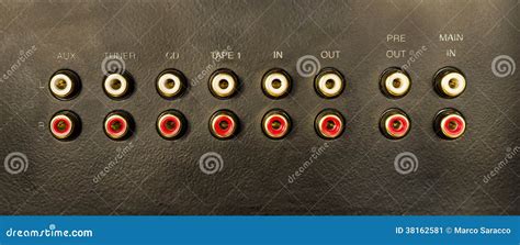 Input Output Audio Connectors Royalty Free Stock Photography CartoonDealer Com 38109419
