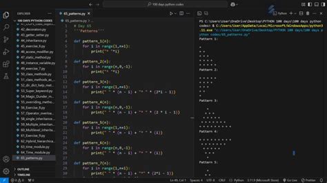 Akhil On Linkedin 100daysofpython 100daysofcode Python Patterns Codingisfun