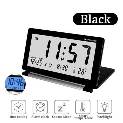 Electronic Alarm Clock Travel Clock Multifunction Grandado