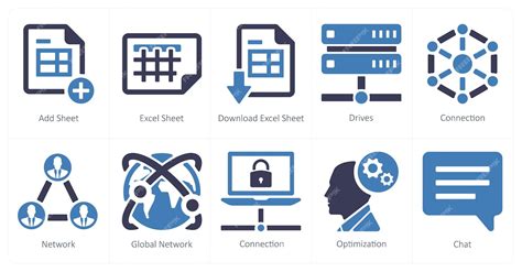 Premium Vector A Set Of 10 Mix Icons As Add Sheet Excel Sheet