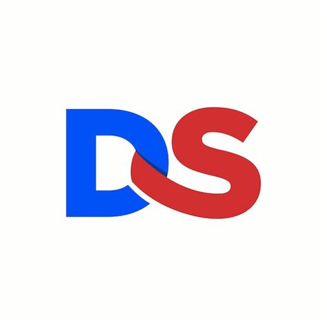 Monogramme Des Lettres Initiales De La Société Ds Lettres Ds Jointes Logo Ds Bleu Et Rouge