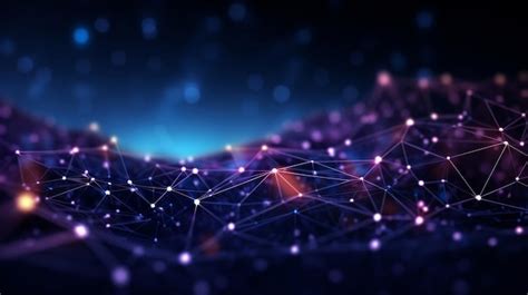 Premium Ai Image Network Technology Interconnected Nodes In The Digital Realm Data Transfer