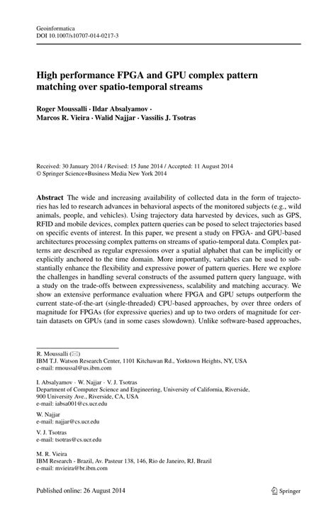 pdf high performance fpga and gpu complex pattern matching over