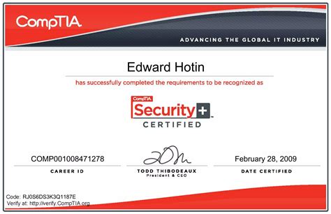 Comptia Security Certificate Ppt