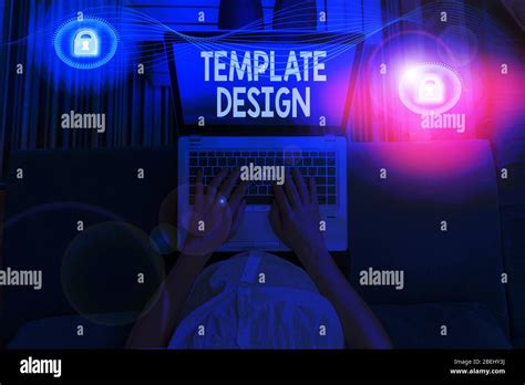 Writing Note Showing Template Design Business Concept For An Overall Layout Or Blueprint With A