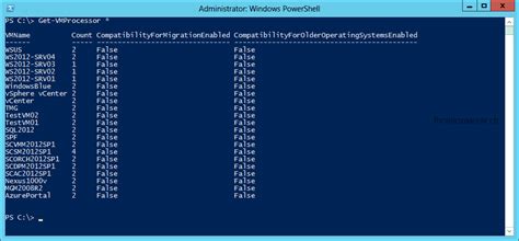 Windows Server 2012 Hyper V Configure Vm Processor Compatibility Via