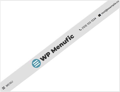 Wp Menufic Responsive Sliding Menu With Sticky Bar Logo E Mail And