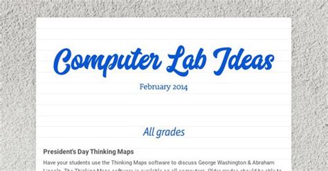 Computer Lab Ideas
