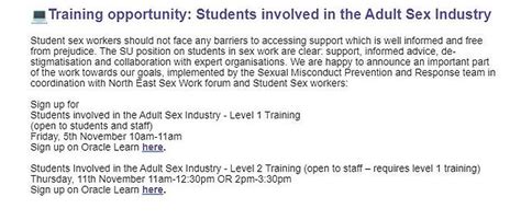 Durham University Offers Babes Sex Work Safety Training Lessons