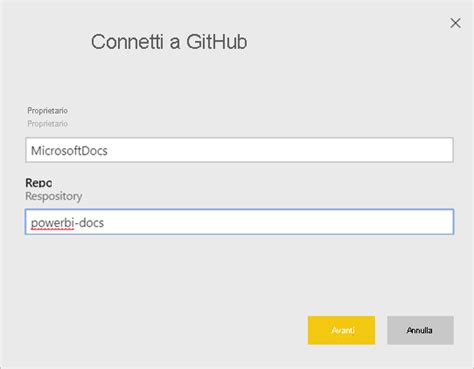 Esercitazione Connettersi A Un Repository Github Con Power Bi Power Bi Microsoft Learn