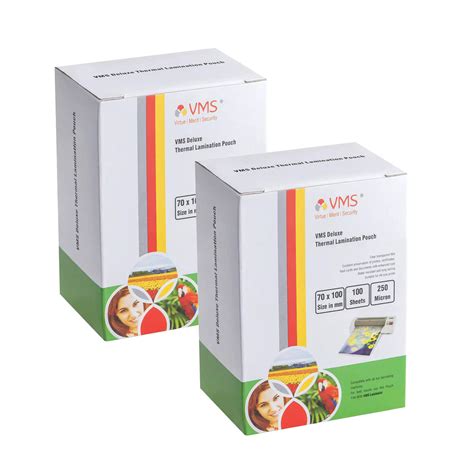 elevate document security with vms deluxe 250mic 70mm x 100mm thermal