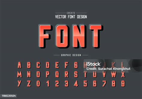 그라데이션 글꼴 및 반사 알파벳 벡터 둥근 서체 및 문자 번호 디자인 0명에 대한 스톡 벡터 아트 및 기타 이미지 0명 3