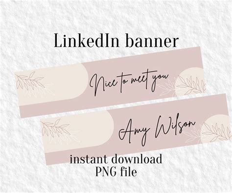 Set Of 2 Aesthetic Pastel Pink Floral Linkedin Banner For Your Etsy Linkedin Banner