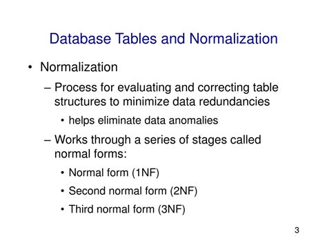 Ppt Database Systems Normalization Of Database Tables Powerpoint