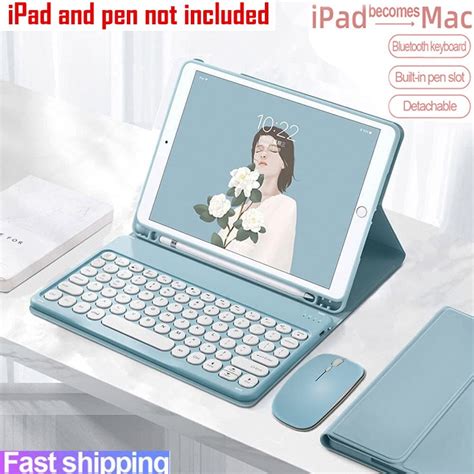 Capa De Teclado Para Ipad 97 102 109 5a 6a 7a Geração 8a 9a 10a Air 4 5 6 M2 Pro 11 Mini 6 7