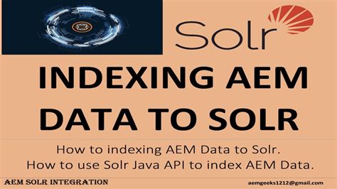 Aem Solr 5 Indexing Aem Data To Solr Using Java Api Youtube
