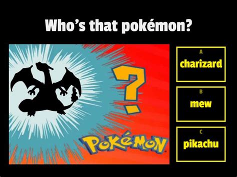 Whos That Pokémon Quiz