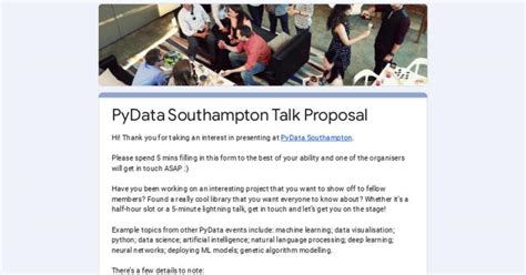Christopher Frohmaier On Linkedin Pydata Southampton Talk Proposal