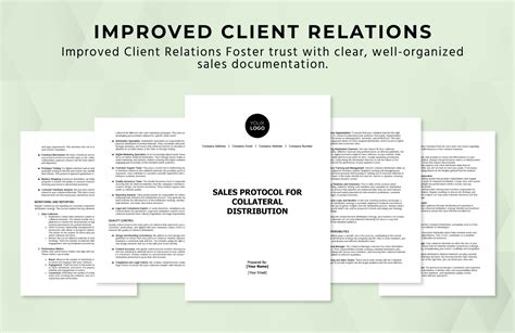 Sales Protocol For Collateral Distribution Template In Word Pdf