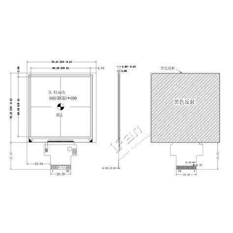 3 4 inch square display lcd spi rgb screen 480x480 ips tft