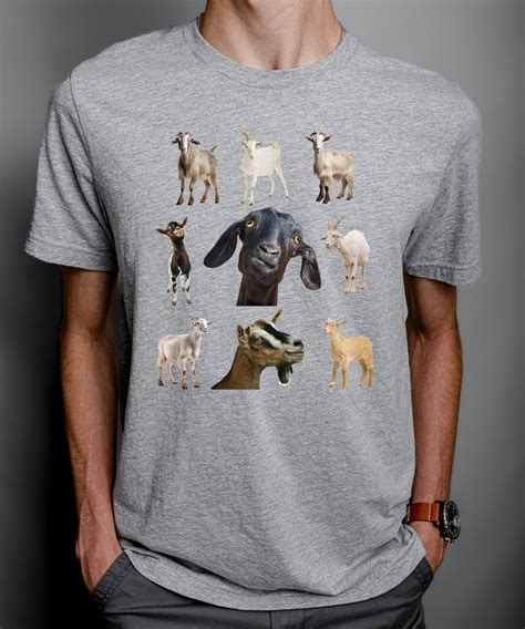 Funny Goat Graphic Tee Farmer T Etsy
