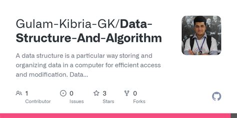 Github Gulam Kibria Gkdata Structure And Algorithm A Data Structure Is A Particular Way