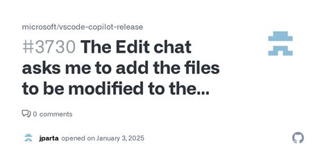 the edit chat asks me to add the files to be modified to the working